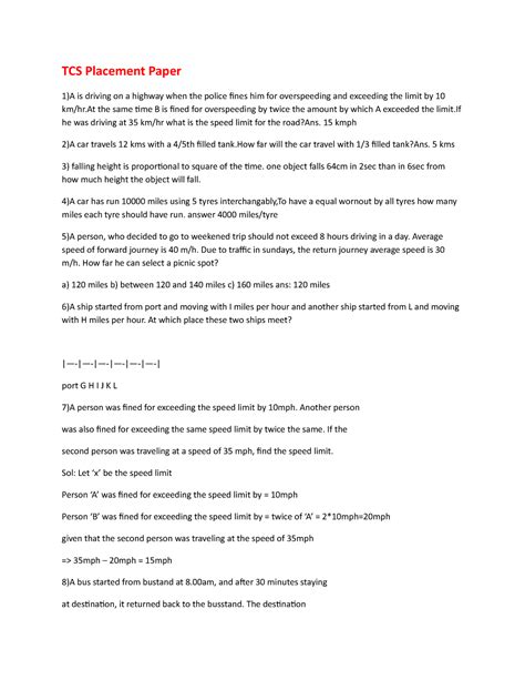 Entrance Tcs Placement Sample Paper 3 Tcs Placement Paper 1a Is Driving On A Entrance Tcs Placement Sample Paper 3 Tcs Placement Paper 1a Is Driving On A
