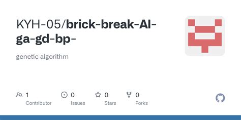 GitHub KYH 05 Brick Break AI Ga Gd Bp Genetic Algorithm