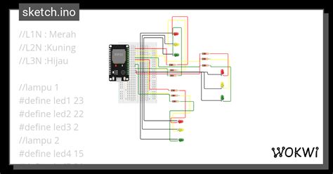 Lampu Jalan Copy Wokwi Esp32 Stm32 Arduino Simulator