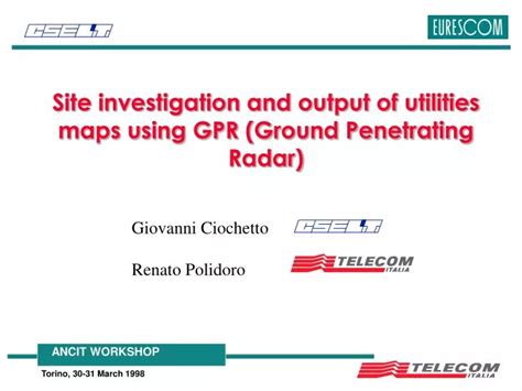 PPT Site Investigation And Output Of Utilities Maps Using GPR Ground Penetrating Radar