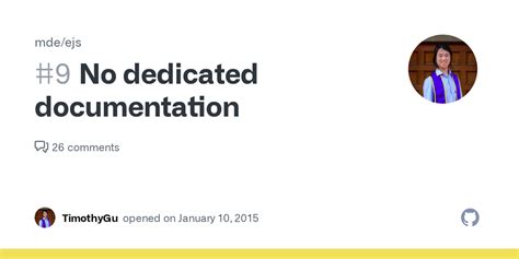 no dedicated documentation · issue 9 · mde ejs · github