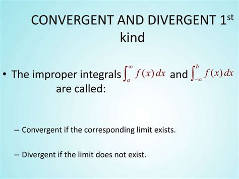 Improper Integrals And Application Of Integration Pptx