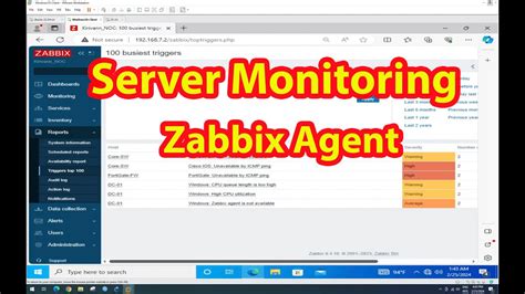 Zabbix Agent On Windows Server Youtube