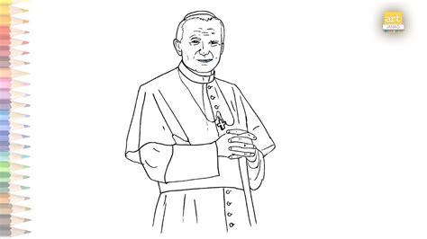 Pope John Paul Ii Drawing