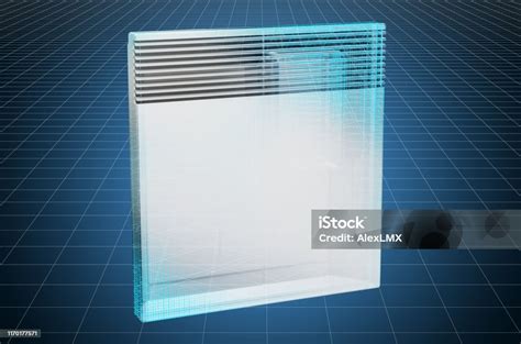 대류 히터 청사진의 시각화 3d Cad 모델 3d 렌더링 모던 양식에 대한 스톡 사진 및 기타 이미지 모던 양식 히터 0