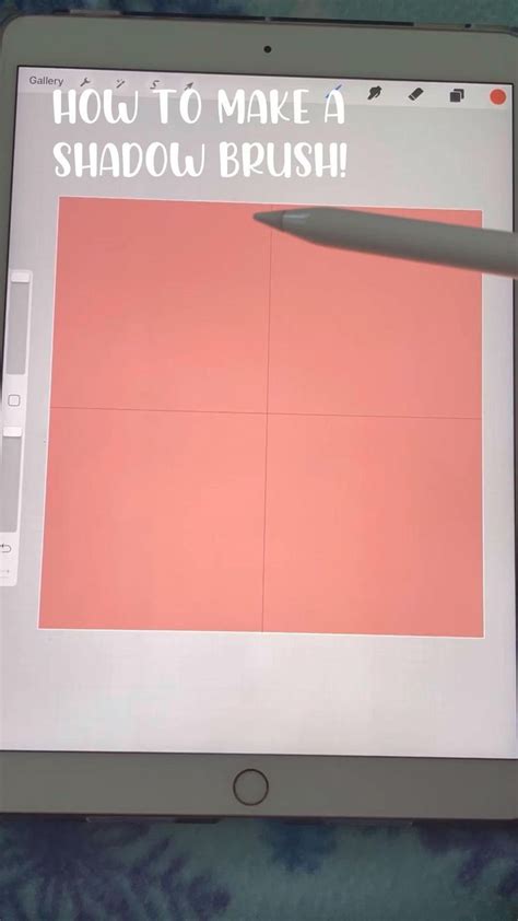 A Tablet With A Drawing On The Screen That Says How To Make A Shadow Brush