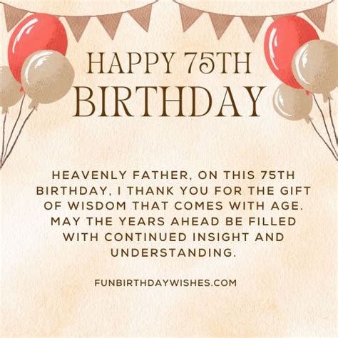 75th Birthday Messages