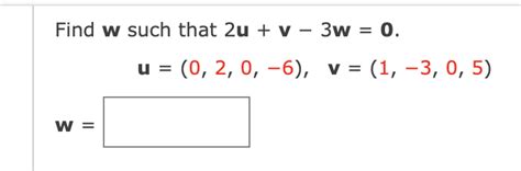 Solved Write V As A Linear Combination Of U1 U2 And U3 If