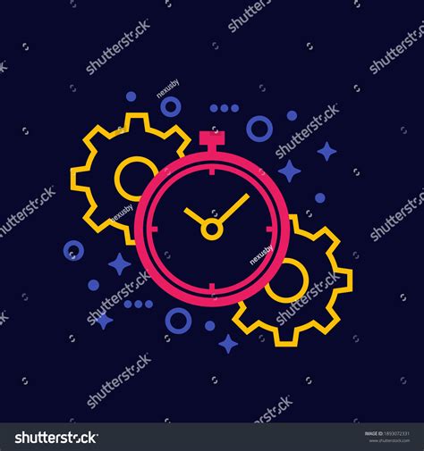 Productivity Icon Timer Cogs Stock Vector Royalty Free 1893072331 Shutterstock