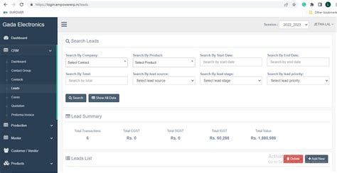 Online Cloud Based Sales Lead Management Crm Software For Windows Free Demo Trial Available At