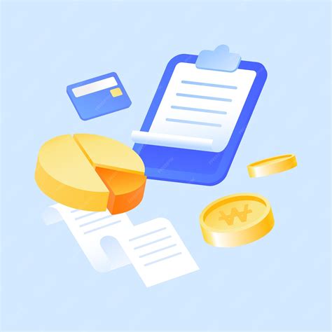 소비 분석 보고서 3d 그림 프리미엄 벡터