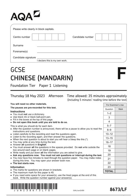 Aqa Gcse Psychology Question Paper 1 2023 8182 1 Cognition And Behaviour Artofit