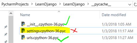 Python Django Settingscpython 36pyc Not Ignored By Gitignore Stack Overflow