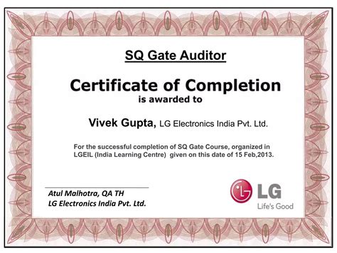 Sq Gate Auditors Certificate Pptx