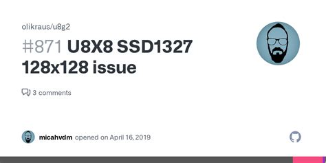 U X SSD X Issue Issue Olikraus U G GitHub