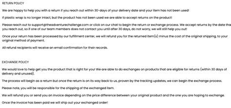 Ecommerce Returns Policies Examples 2025 Template