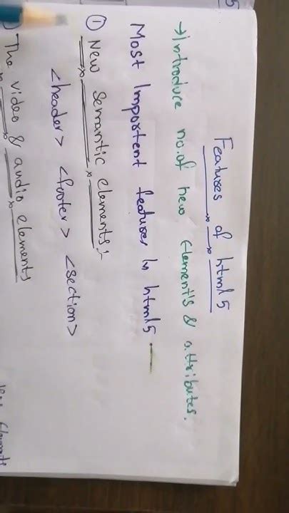 features of html5 html html5 htmlbasics htmltutorial youtube