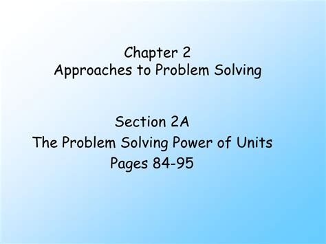 Ppt Chapter 2 Approaches To Problem Solving Powerpoint Presentation
