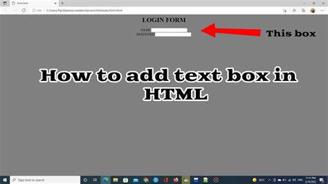 How To Make Text Box In Html Css