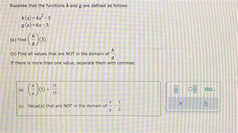 solved suppose that the functions h and g are defined as