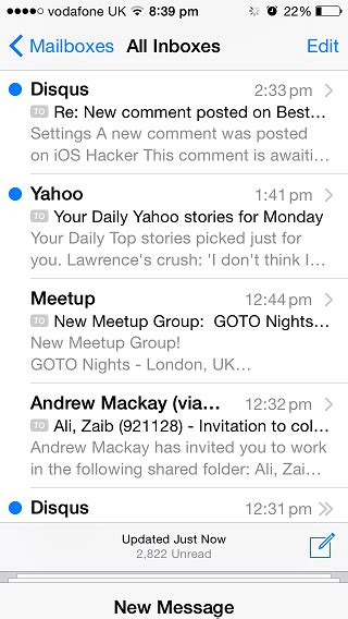 Work On Multiple Emails At Once With Ios 8 Mail Apps Tab Feature Ios