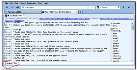 IRC W3C Wiki