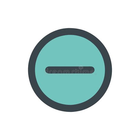 Stylish Mathematical Subtraction Symbol Icon Stock Illustration