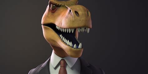 Premium Ai Image A Dinasaur In Suit