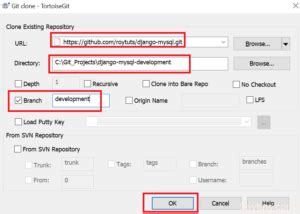 How To Clone And Create Remote Git Repository Branches Using Tortoise Git Roy Tutorials
