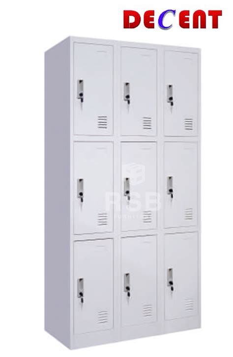 ตู้ล็อกเกอร์เหล็ก 9 ประตู กุญแจล็อคทุกช่อง รุ่น 3l B3 ขนาด 91 7 X 45 7 สูง 185 Cm รหัส 4205