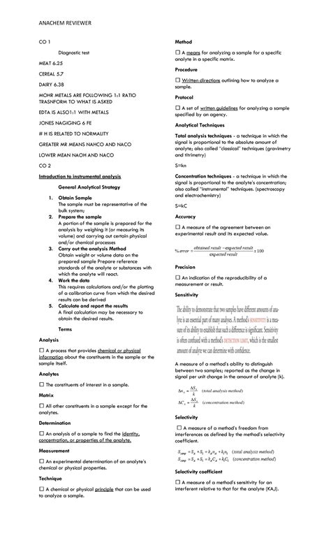 Anachem 2 Lect Reviewer Warning Tt Undefined Function 32 Warning Tt Undefined Function