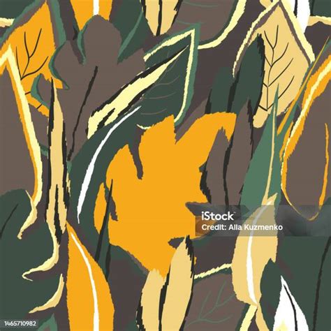 손으로 그린 색상으로 매끄럽게 꽃 이국적인 몬스터 잎 귀여운 여름 배경 열대 가지 현대 꽃 구성 벽지 직물 직물을위한 패션 벡터 일러스트 레이 션 0명에 대한 스톡 벡터