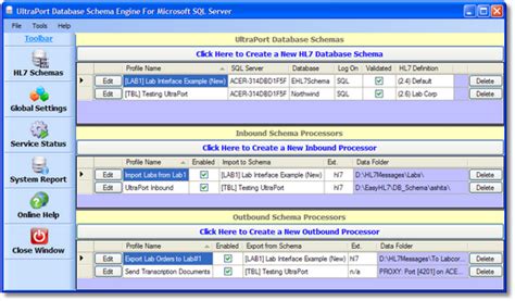 hl7 sql and mysql database tools