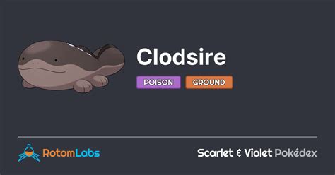 Clodsire Rotomlabs Scarlet And Violet Pokédex