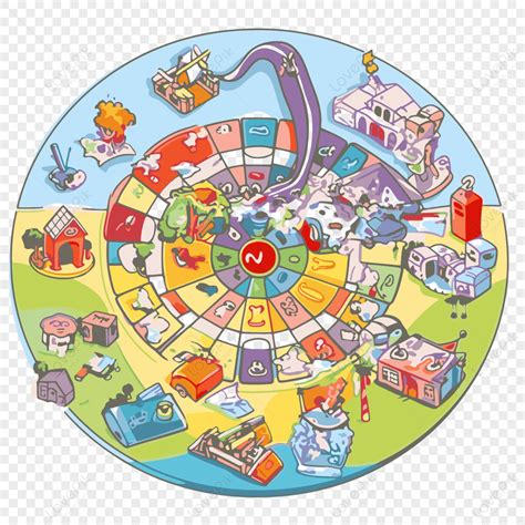 桌遊剪貼畫有趣的遊戲板 裡面裝滿了不同的卡通物品 向量室内游戏和运动eps圖案素材免費下載，可愛卡通圖片，尺寸4267 × 4267px Lovepik