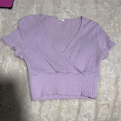 Purple Wrap Top From Cotten On Depop