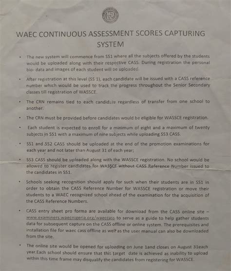 Waec Cass What It Means For Wassce 2020 Candidates Education Nigeria