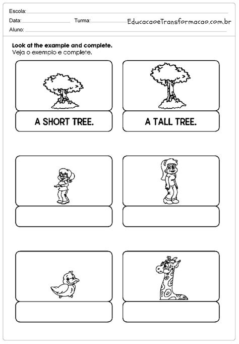 Atividades De Inglês 4 Ano Do Ensino Fundamental Para Imprimir