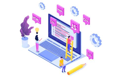 Premium Vector Programming Software Or App Development Isometric