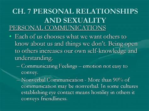 Ppt Ch Personal Relationships And Sexuality Powerpoint Presentation Id