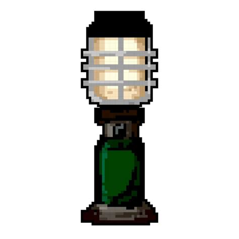 Old Lantern Camp Lamp Game Pixel Art Vector Illustration 23874424