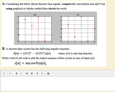 Solved A Considering The Below Shown Discrete Time Signals Compute The Convolution Sum X N