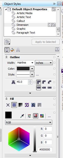 Dimension Lines Defaulting To Blue Text Coreldraw X6 Coreldraw Graphics Suite X6 Coreldraw