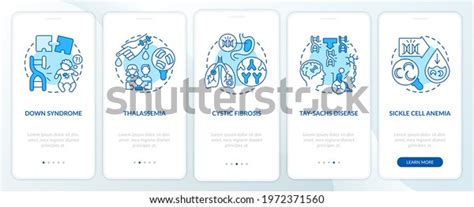 Most Common Genetic Diseases Blue Onboarding Stock Vector Royalty Free 1972371560 Shutterstock