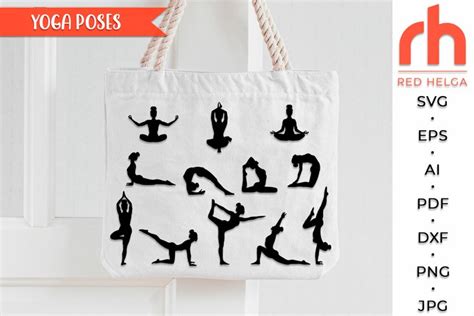 Yoga Poses Svg Asana Cut File Pose Practice Dxf Yoga Sign