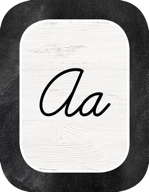 Schoolgirl Style Industrial Chic Cursive Alphabet Cards {uprint} Schoolgirl Style Schoolgirl