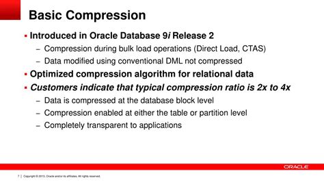 Ppt Compression And Performance In Oracle Database 12 C Powerpoint