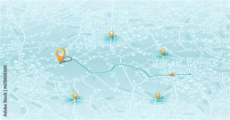 Multiple Destinations Gps Tracking Map Track Navigation Pins On Street Maps Navigate Mapping