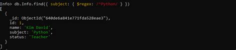Mongodb Query With Like Example Spark By Examples