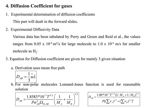 Molecular Diffusion In Gases Pptx